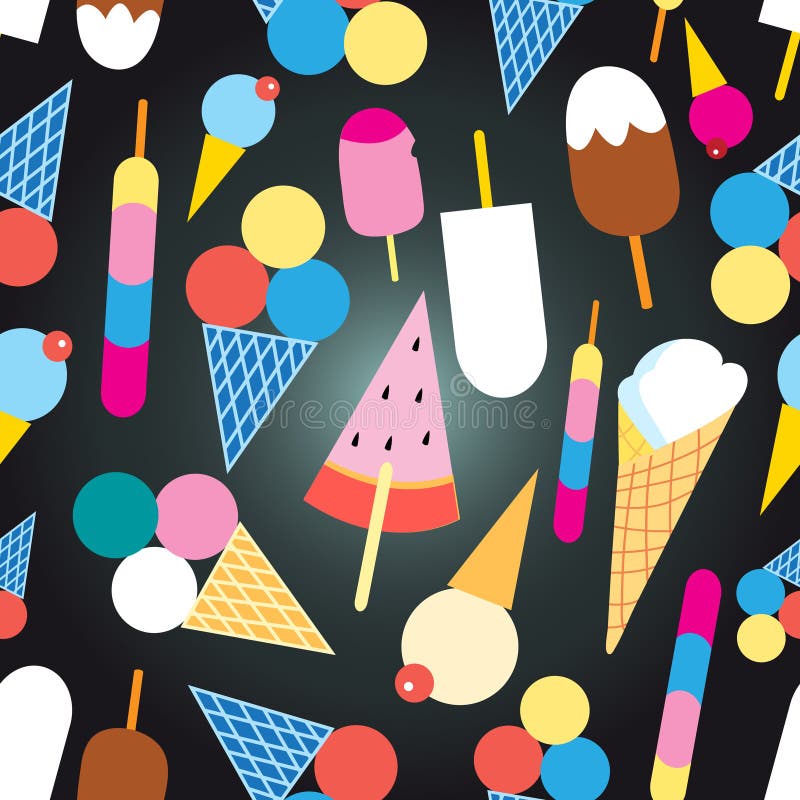 Graphic Design Colorful Ice Cream Stock Vector - Illustration of fresh ...