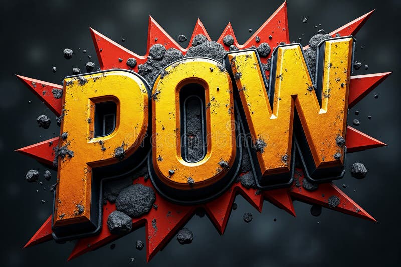 A Graphic Design of a Comic Style Action Sound Effect Stock ...