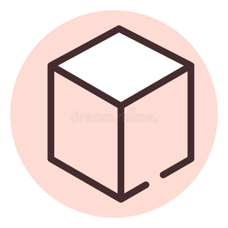Graphic design cube, icon stock vector. Illustration of space - 259393274