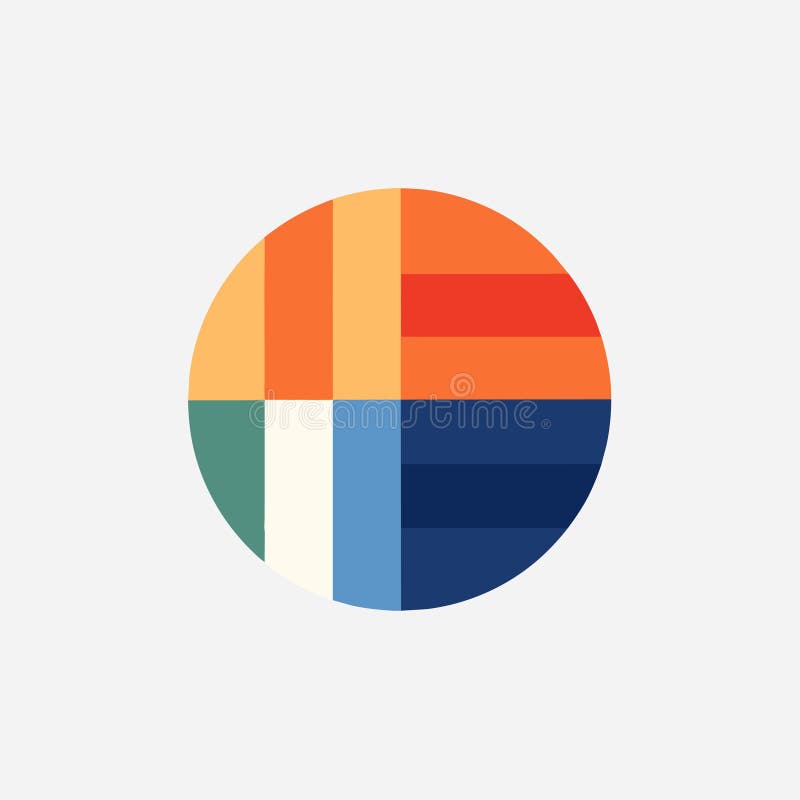 A Graphic Design Element Featuring a Stylized Shape with a Vibrant ...