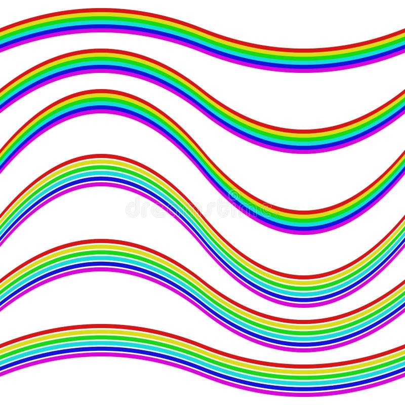 Graphic Design Element Set - Rainbow Ribbons Stock Vector ...
