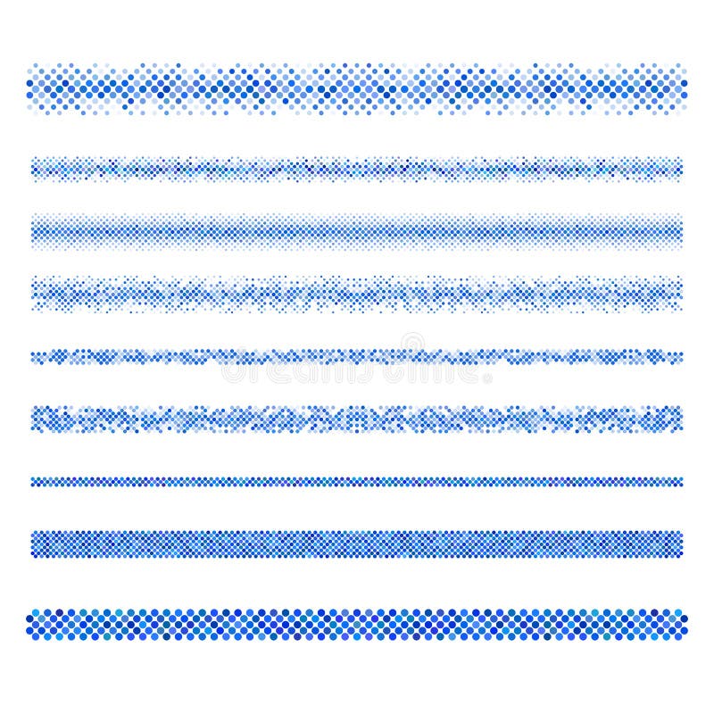 Web Design Elements - Blue Page Divider Line Set Stock Vector ...