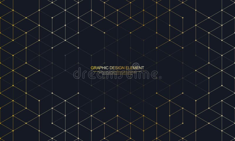 The Graphic Design Elements with Isometric Shape Golden Blocks. Vector ...