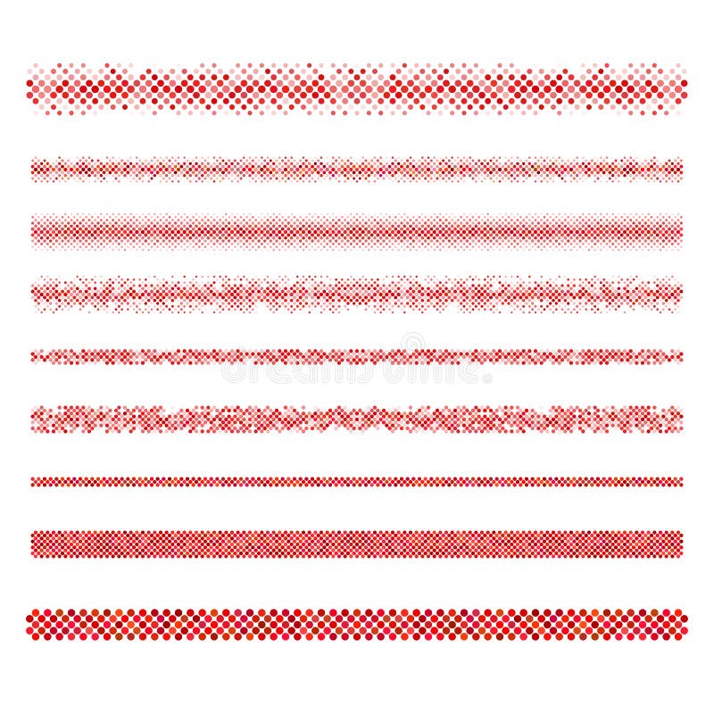 Graphic Design Elements - Red Page Divider Lines Stock Vector - Image ...