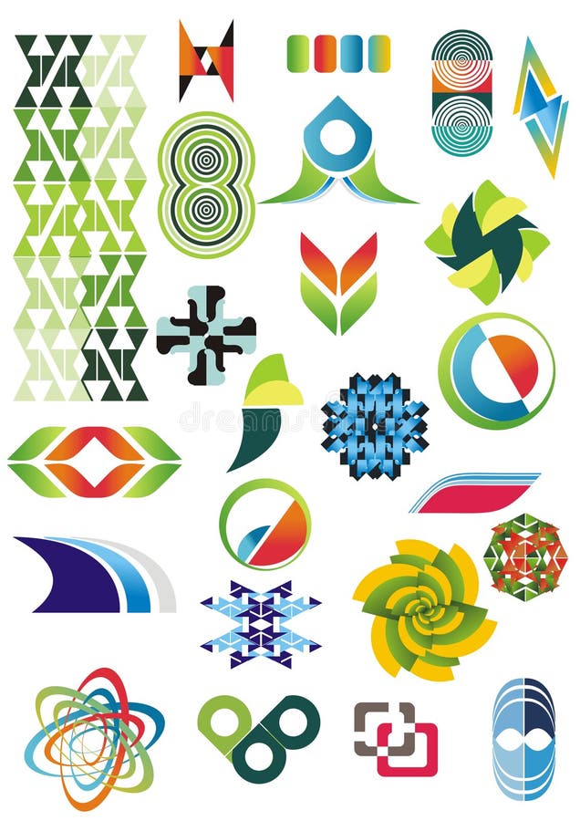 Graphic Design Elements Vol1. Stock Vector - Illustration of elements ...