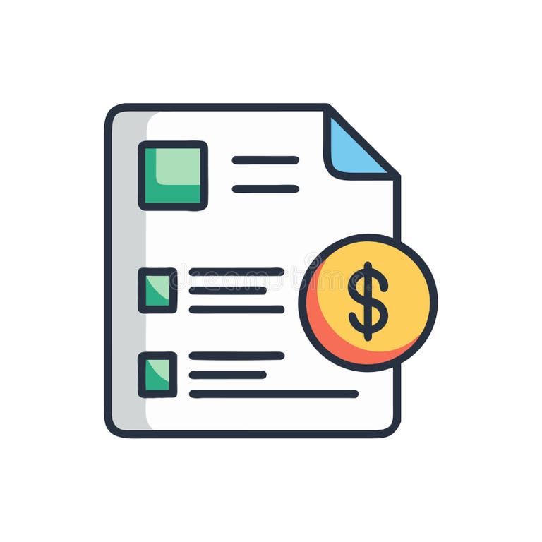 Graphic Design for Expense Reports Stock Vector - Illustration of ...