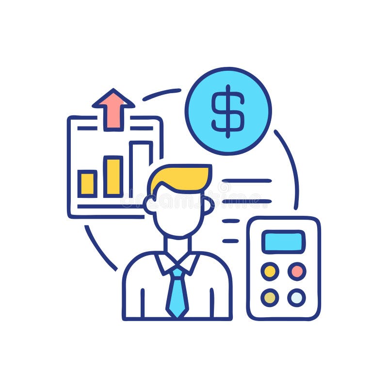 Graphic Design for Financial Controllers Stock Vector - Illustration of ...