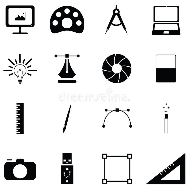 Graphic design icon set stock vector. Illustration of element - 102675583