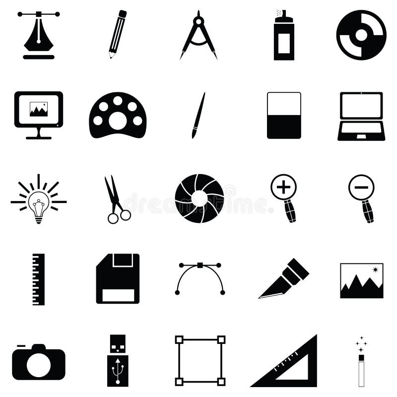 Graphic design icon set stock vector. Illustration of icon - 102675672