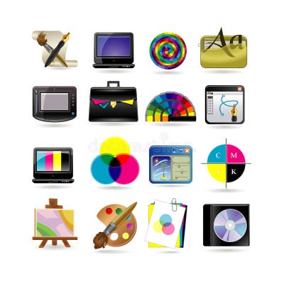 Graphic design icon set stock vector. Illustration of service - 15824049