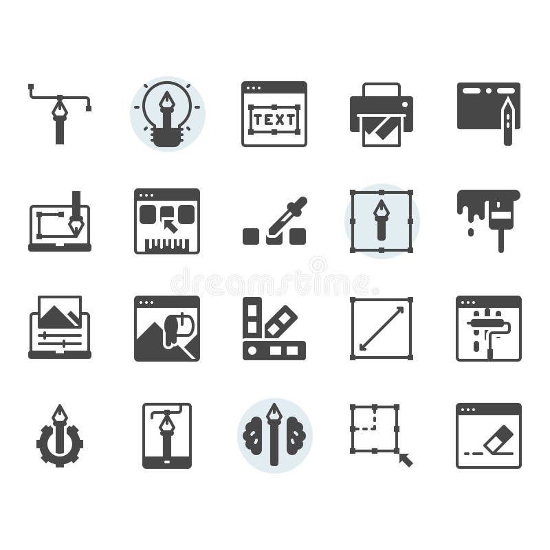 Graphic Design Icon and Symbol Set Stock Vector - Illustration of ...