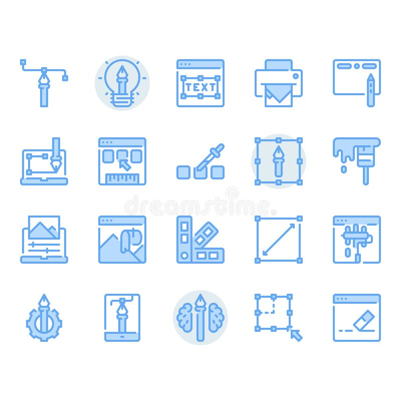 Graphic Design Icon and Symbol Set Stock Vector - Illustration of ...