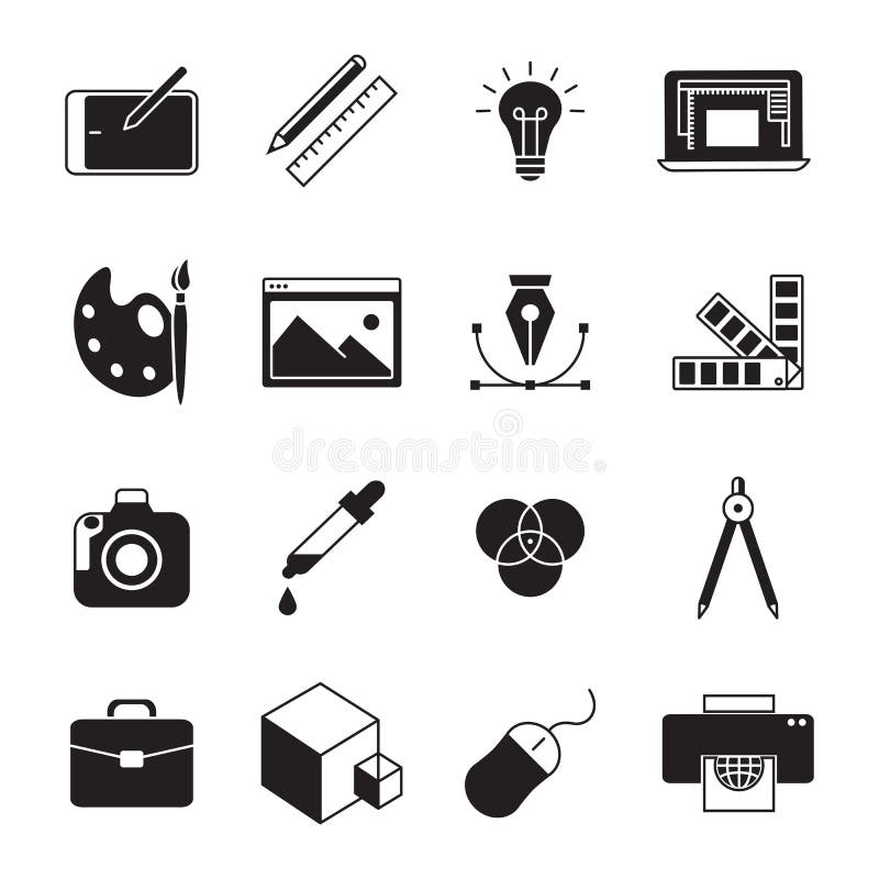 Graphic Design icons stock vector. Illustration of idea - 72915201