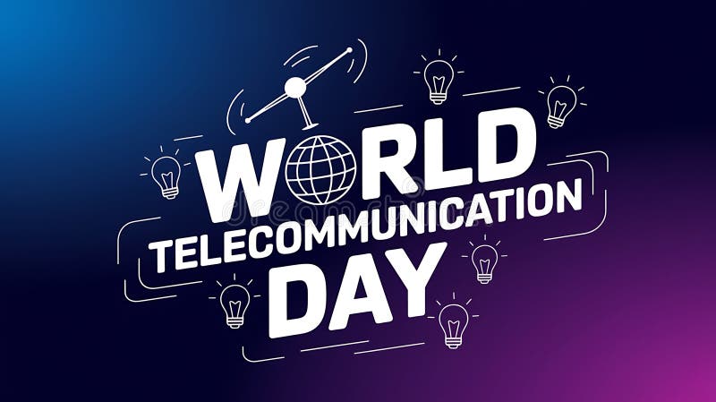 World Telecommunication Day with Globe and Lightbulbs Stock ...