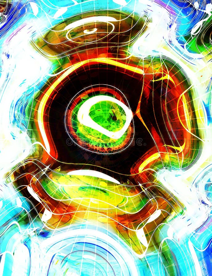 Graphic Design Illustration of Notes and Note Lines in Circle Structure ...