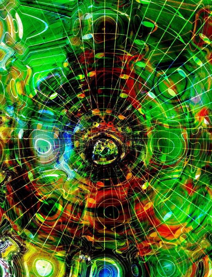 Graphic Design Illustration of Notes and Note Lines in Circle Structure ...