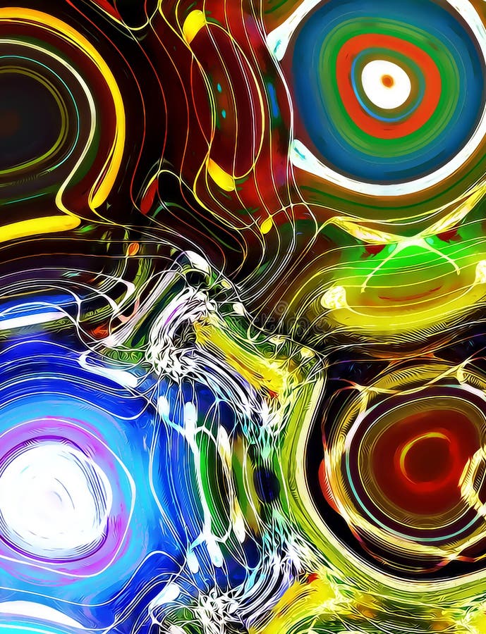 Graphic Design Illustration of Notes and Note Lines in Circle Structure ...