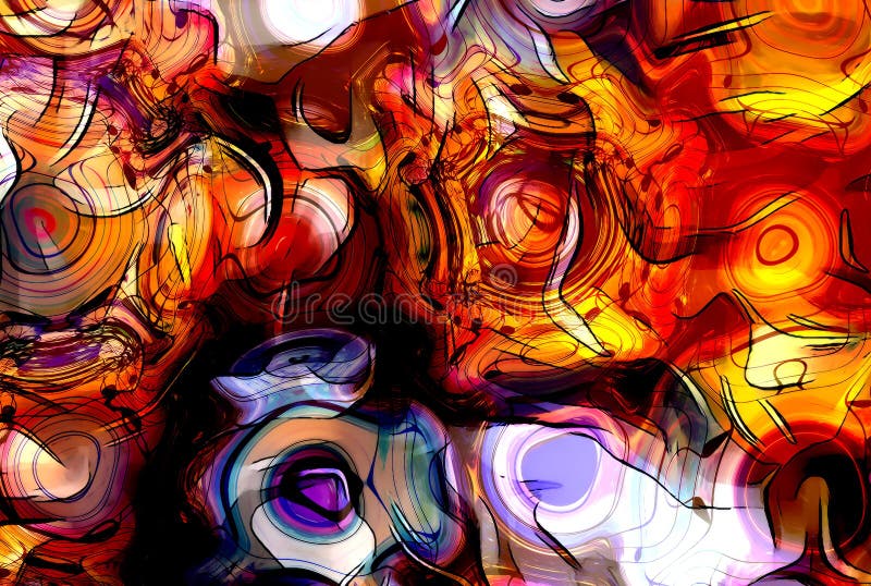 Graphic Design Illustration of Notes and Note Lines in Circle Structure ...