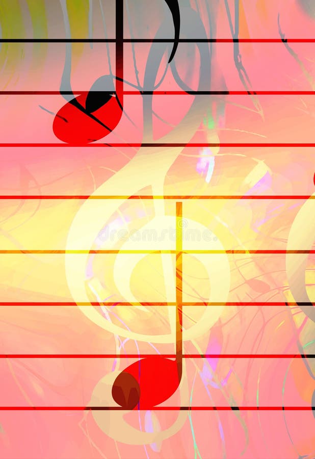 Graphic Design Illustration of Notes and Note Lines, Music Concept ...