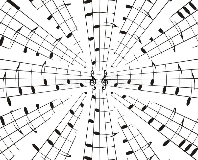Graphic Design Illustration of Notes and Note Lines, Music Concept ...