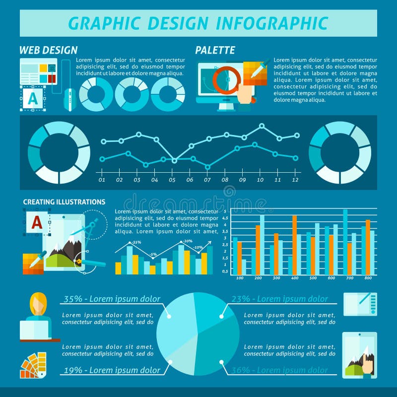 Graphic Design Infographics Stock Vector - Illustration of internet ...