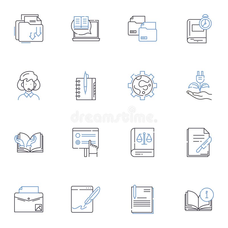 Graphic Design Line Icons Collection. Composition, Typography, Contrast ...