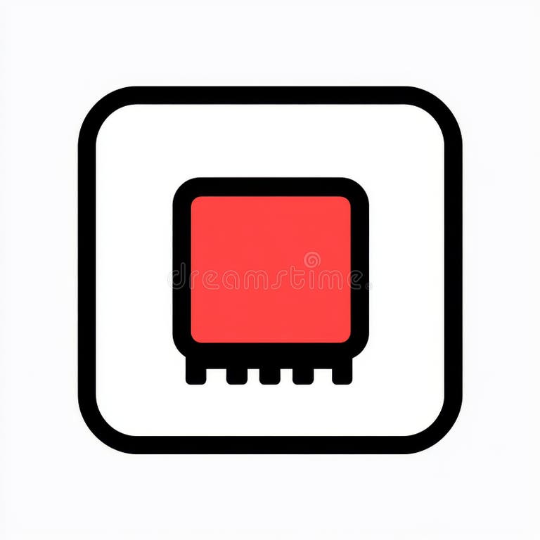 The Graphic Design of a Microprocessor is Depicted with a Colorful ...