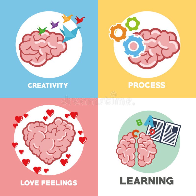 Graphic Design of Mind and Thinking , Vector Illustration Stock Vector ...