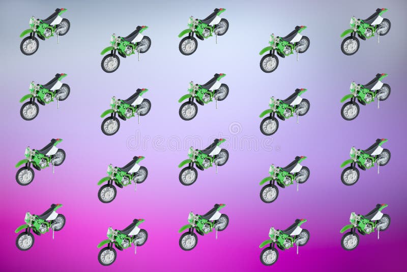 Graphic Design with Motorcycle on Colorful Background Stock ...