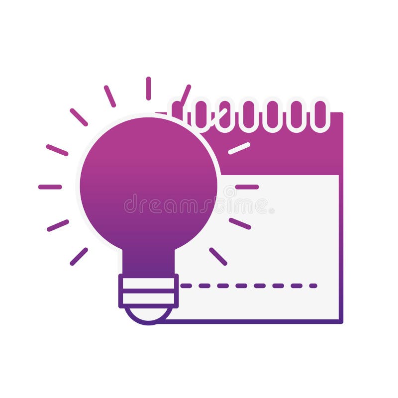 Graphic Design Notepad and Bulb Idea Creativity Stock Vector ...