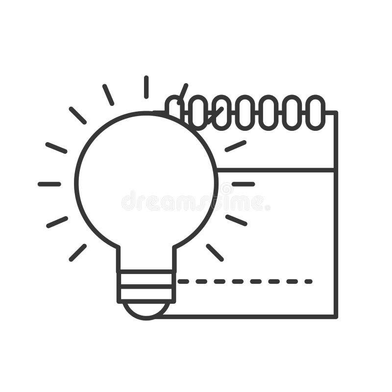 Graphic Design Notepad and Bulb Idea Creativity Stock Vector ...