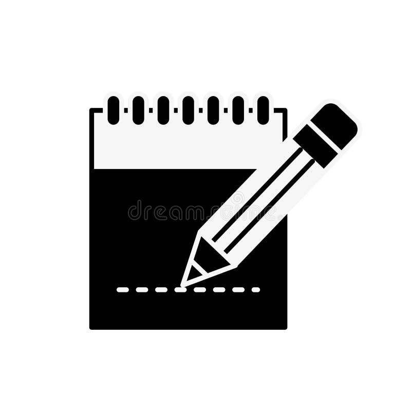 Graphic Design Notepad Pencil Writing Stock Vector - Illustration of ...