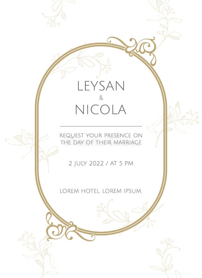 Graphic Design Page. Wedding Invitation Stock Vector - Illustration of ...