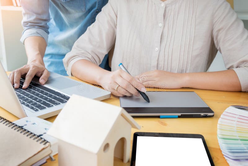 Graphic Design Partners Working Together Renovation and Technology ...