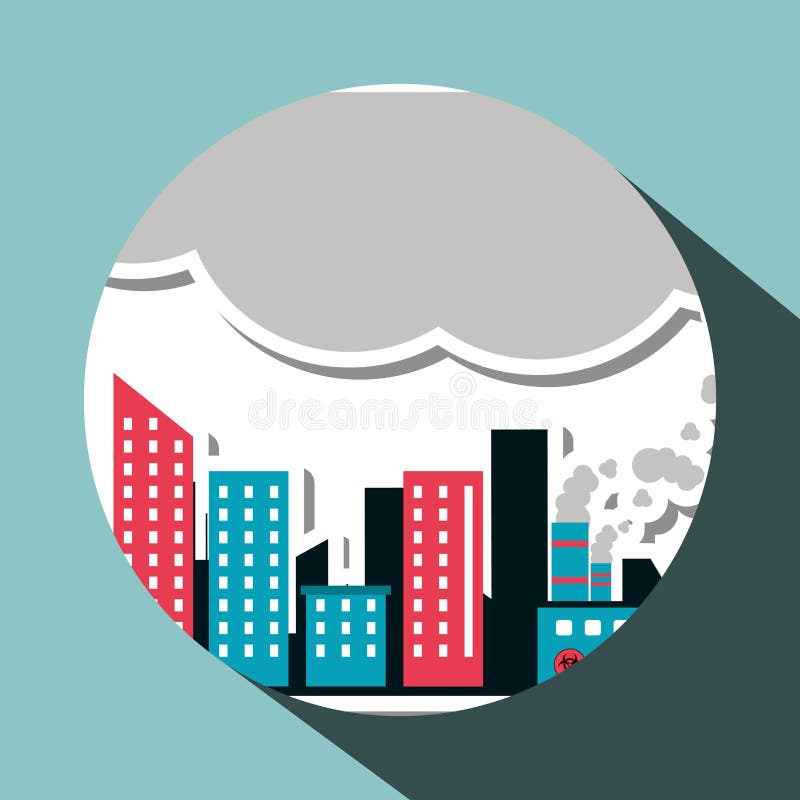 Graphic Design of Pollution Stock Vector - Illustration of emission ...