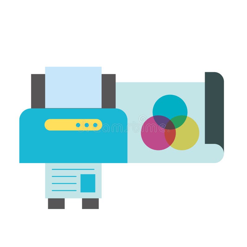 Graphic Design Printer Copy Paper Stock Vector - Illustration of icon ...