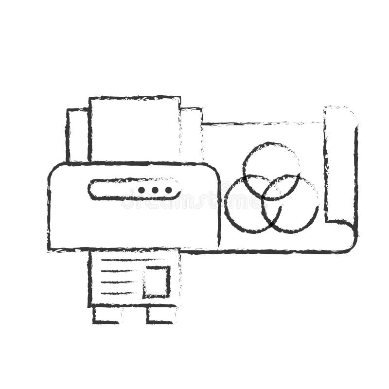 Graphic Design Printer Copy Paper Stock Illustration - Illustration of ...