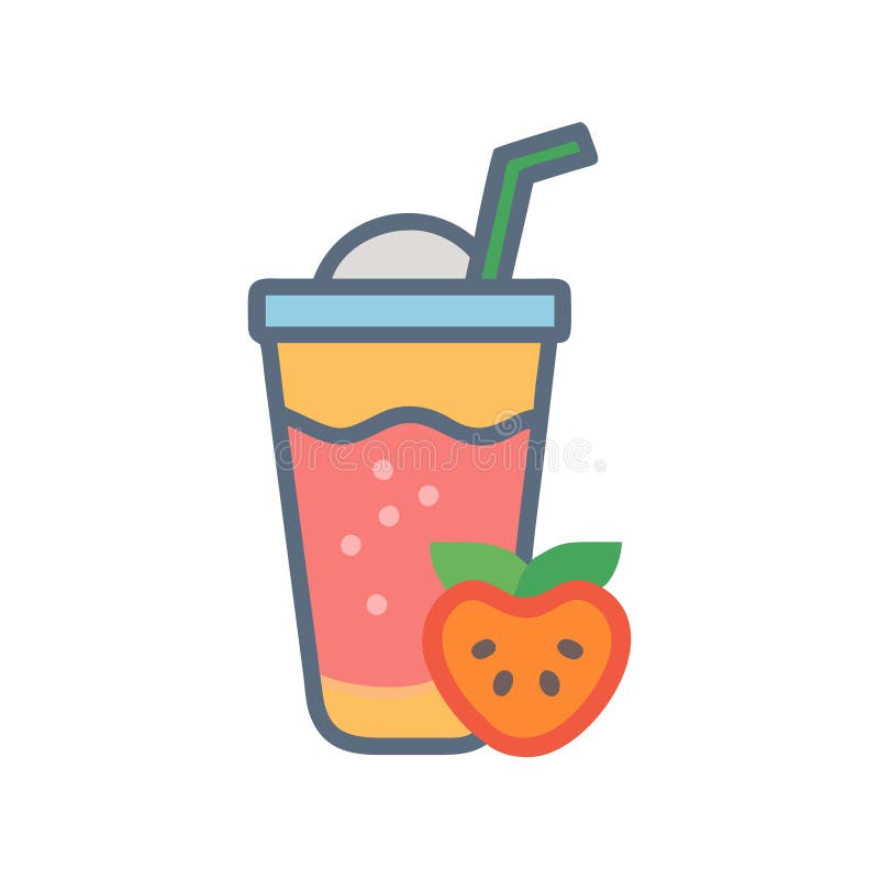 Fruit Smoothie Graphic for Energy Boost Stock Illustration ...