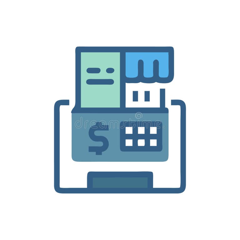 Retail Payment Processing Icon Stock Photo - Illustration of technology ...