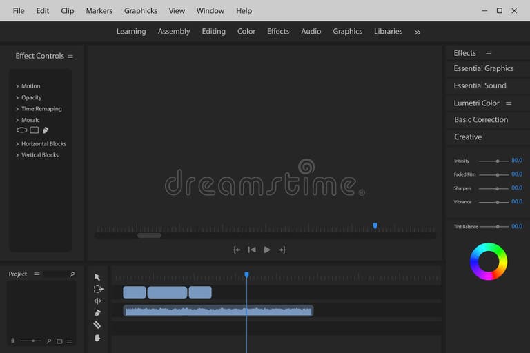 Graphic Design Screen. Application Program for Drawing Toolbar Stock ...