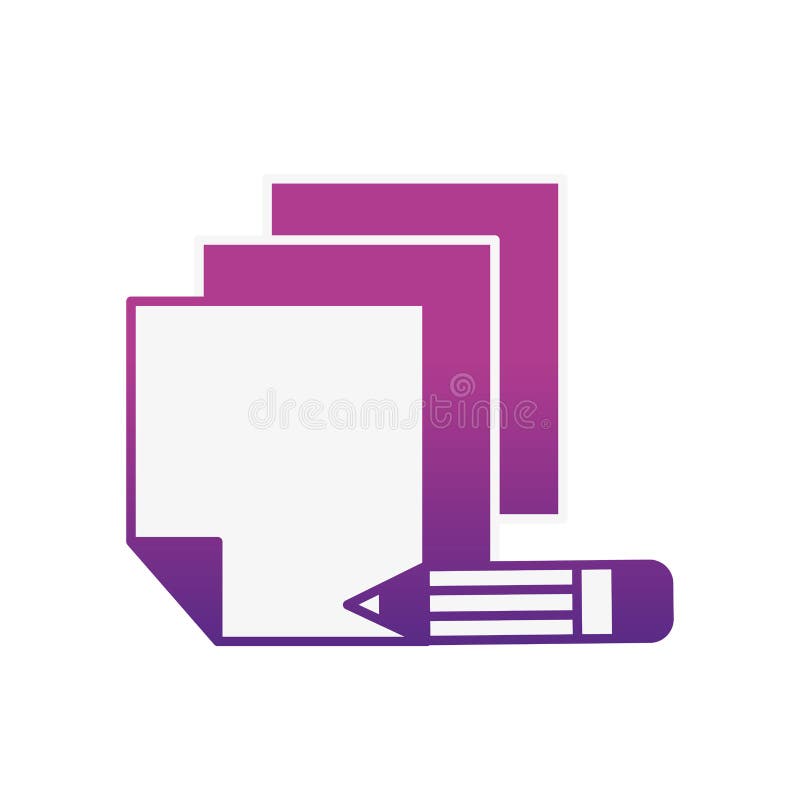 Graphic Design Sheets Paper and Pencil Tools Stock Vector ...