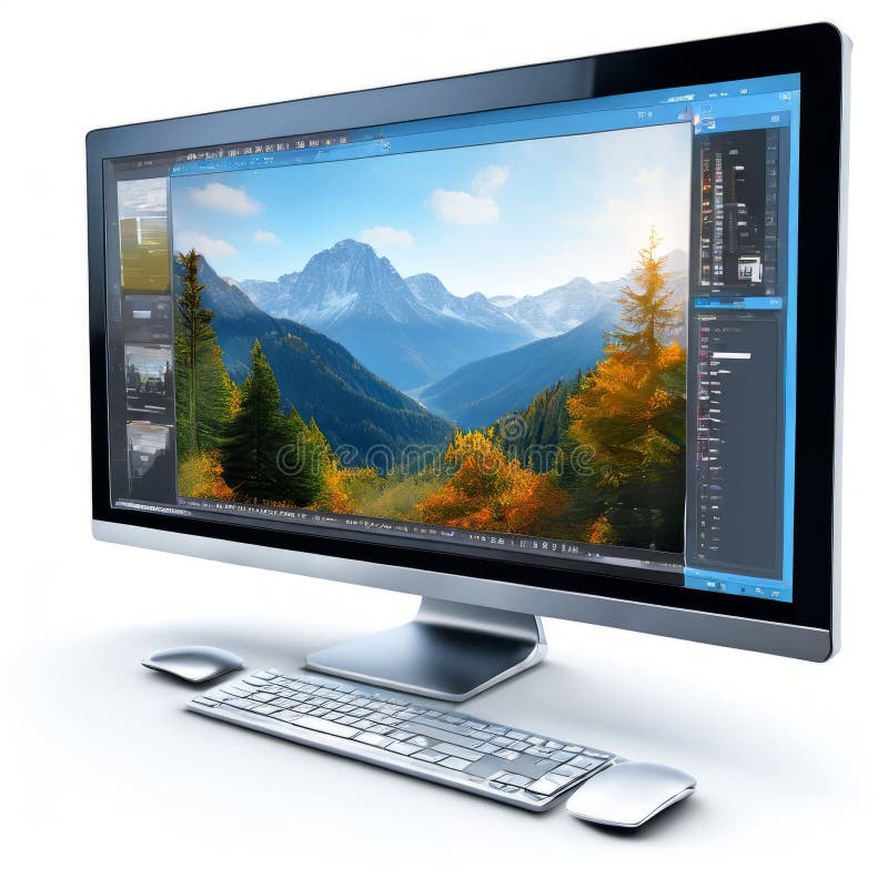 Graphic Design Software Interface with Detailed Tools and Opti Stock ...