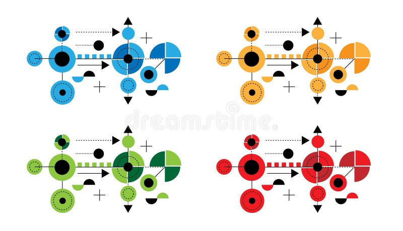 Graphic Design Technological Blueprint Hi Tech Element Line Art Stock ...