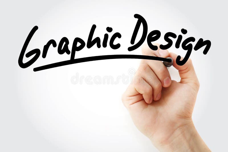 Graphic Design Text with Marker Stock Photo - Image of digital, design ...