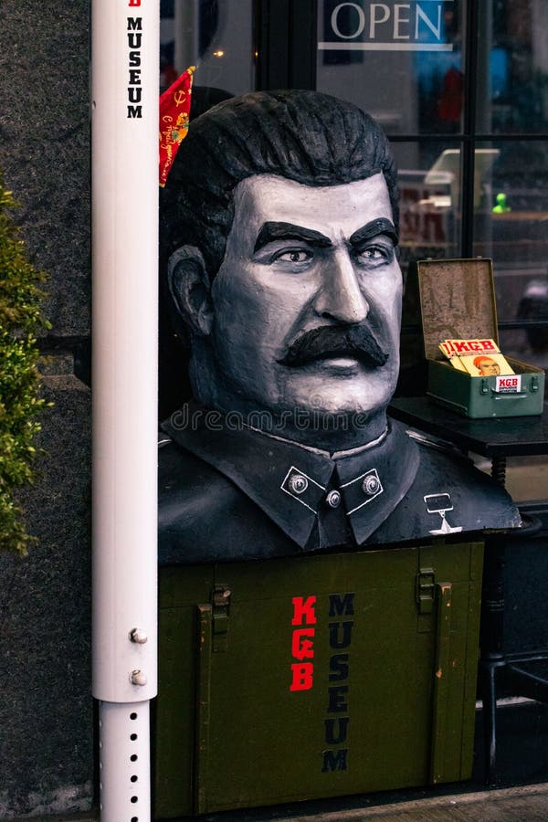 Statue of Russian KGB Spy on City Sidewalk Editorial Stock Image ...