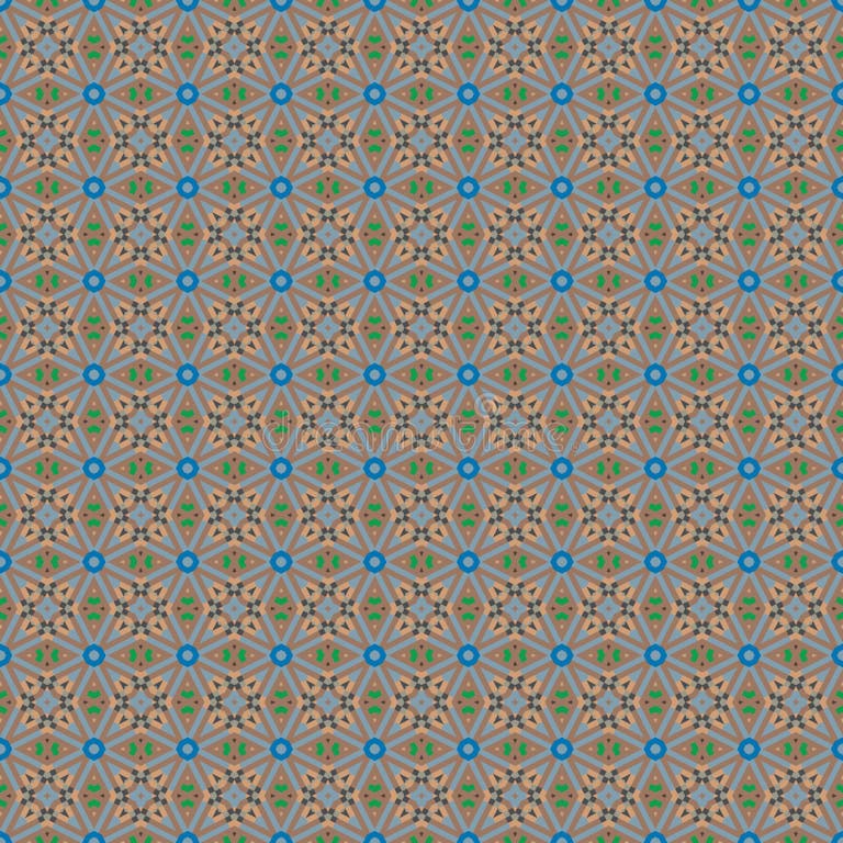 Mosaic Geometric Pattern in Repeat. Fabric Print. Seamless Background ...