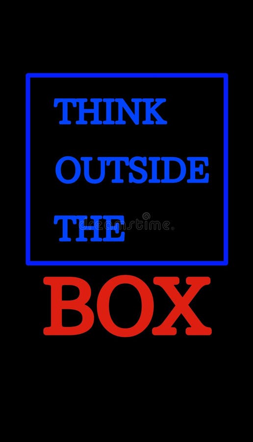 Graphic Design for Think Outside the Box. Stock Illustration ...