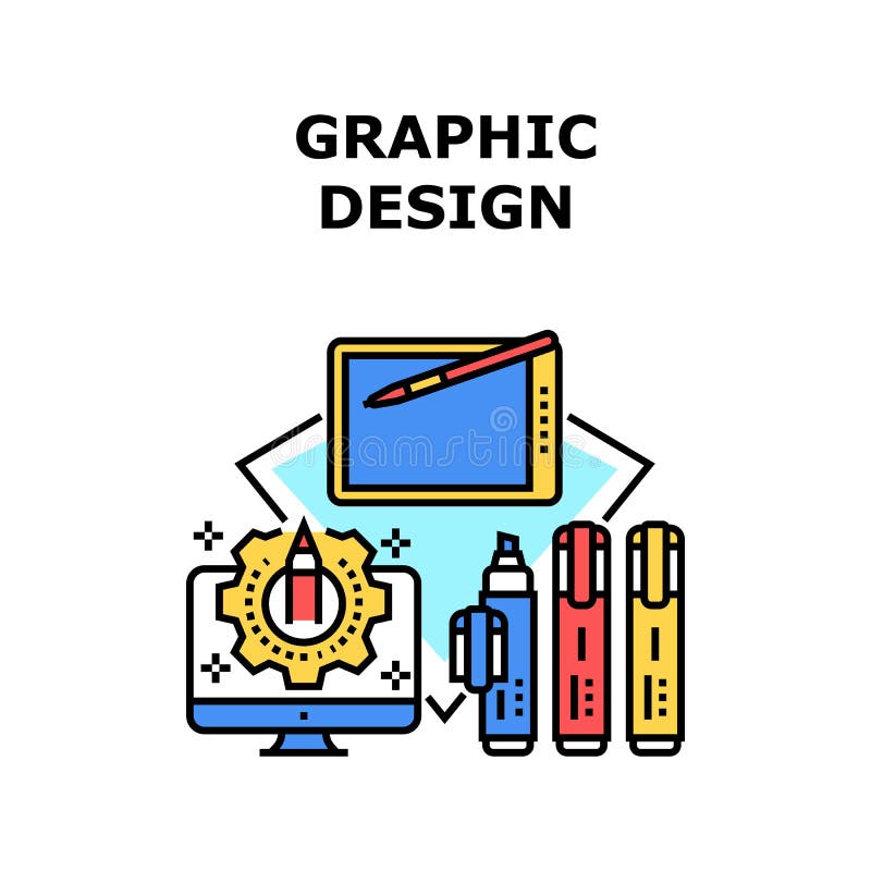Graphic Design Vector Concept Color Illustration Stock Illustration ...