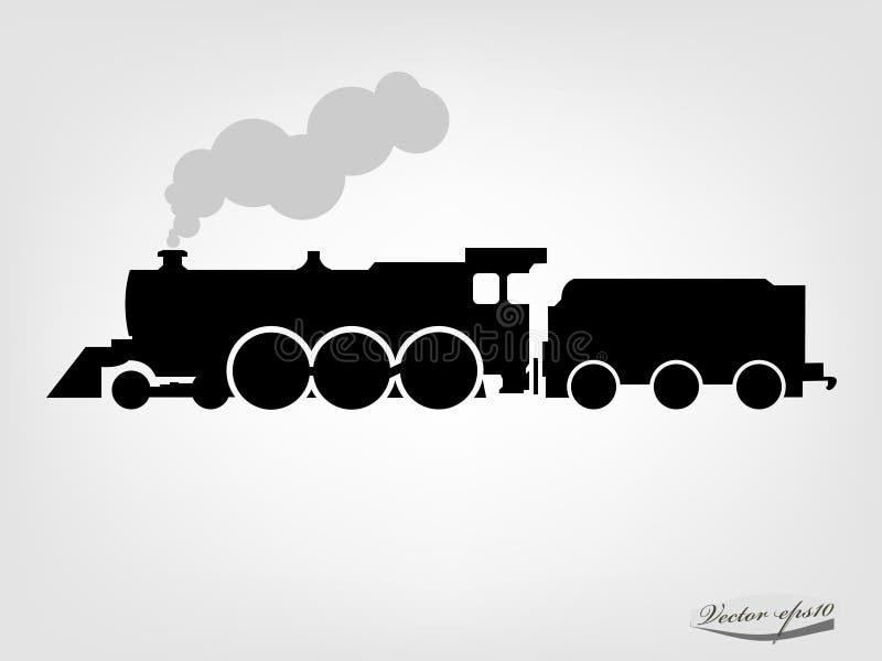 Steam Train Silhouette Vector