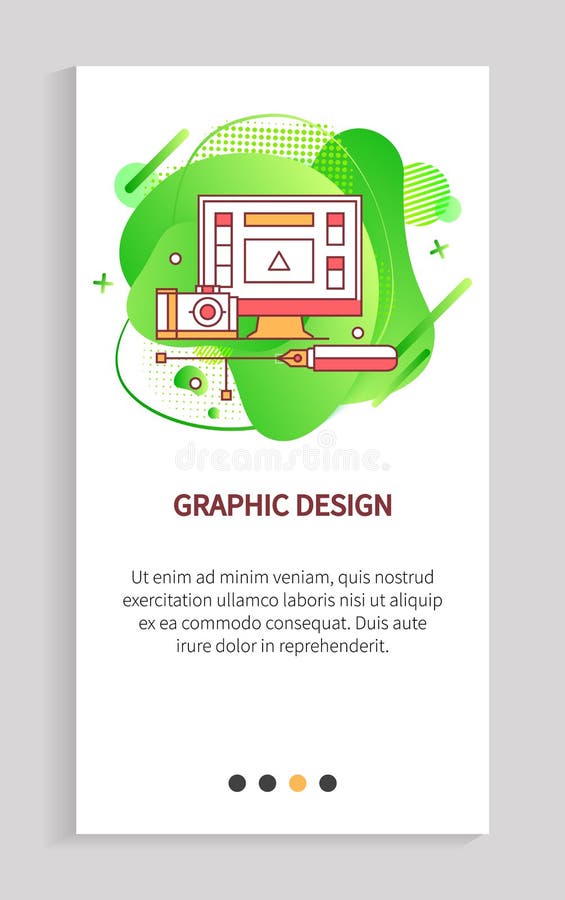 Graphic Design Computer with Application Vector Stock Vector ...